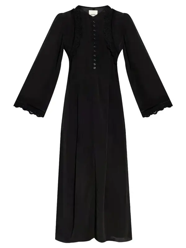 Isabel Marant Étoile Lace-trimmed Button-front Dress - Black