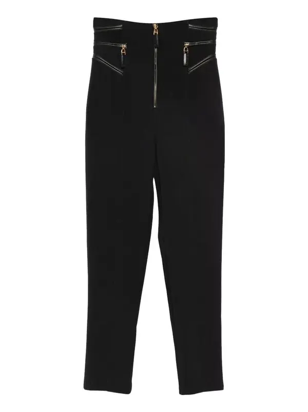 Elisabetta Franchi Trim-detail Trousers - Black