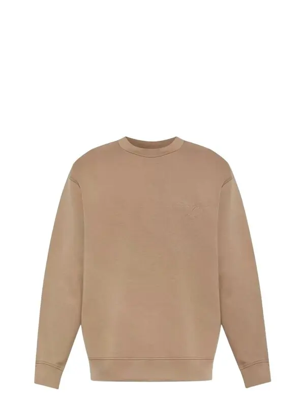 Emporio Armani Logo-embroidered Sweatshirt - Neutrals