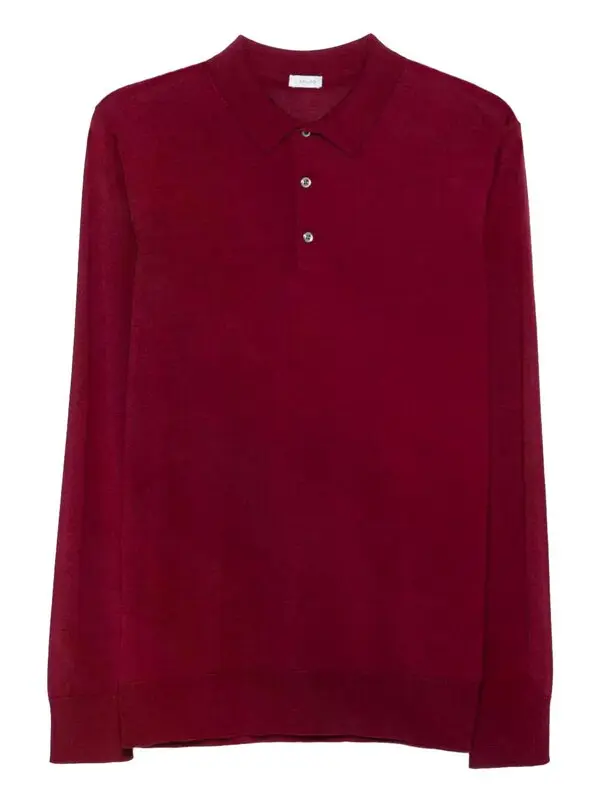 Caruso Long-sleeve Polo Shirt - Red