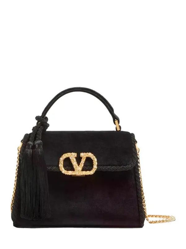 Valentino Garavani Tassel-embellished Shoulder Bag - Black