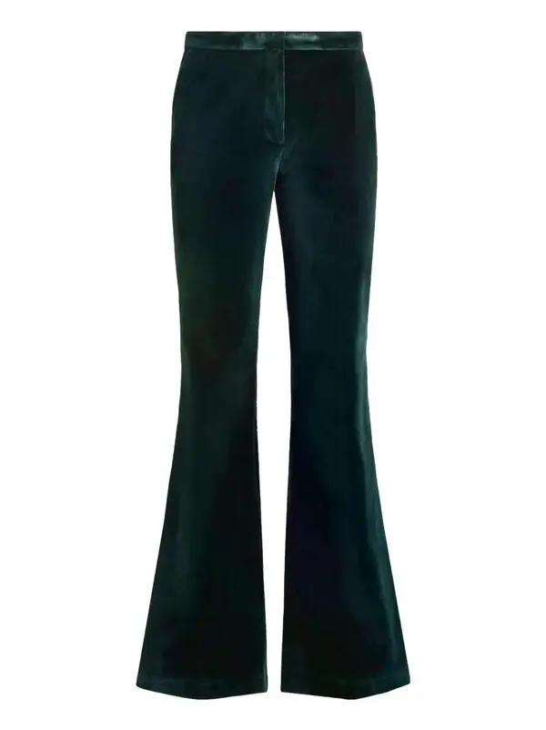 Etro Velvet Flared Trousers - Green