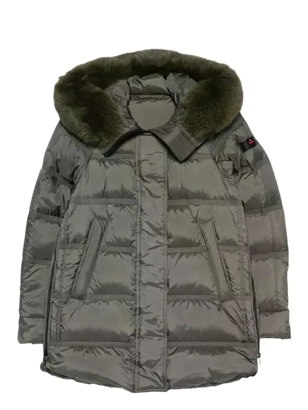 Peuterey Fur-trimmed Quilted Padded Jacket - Green