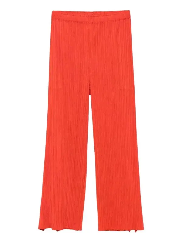 Issey Miyake Plissé Elasticated Trousers - Red