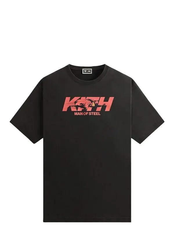 Kith Superman Of Steel Vintage T-shirt - Black
