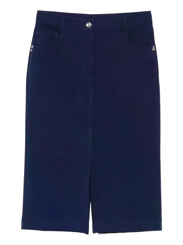 Patrizia Pepe Five-pocket Midi Skirt - Blue