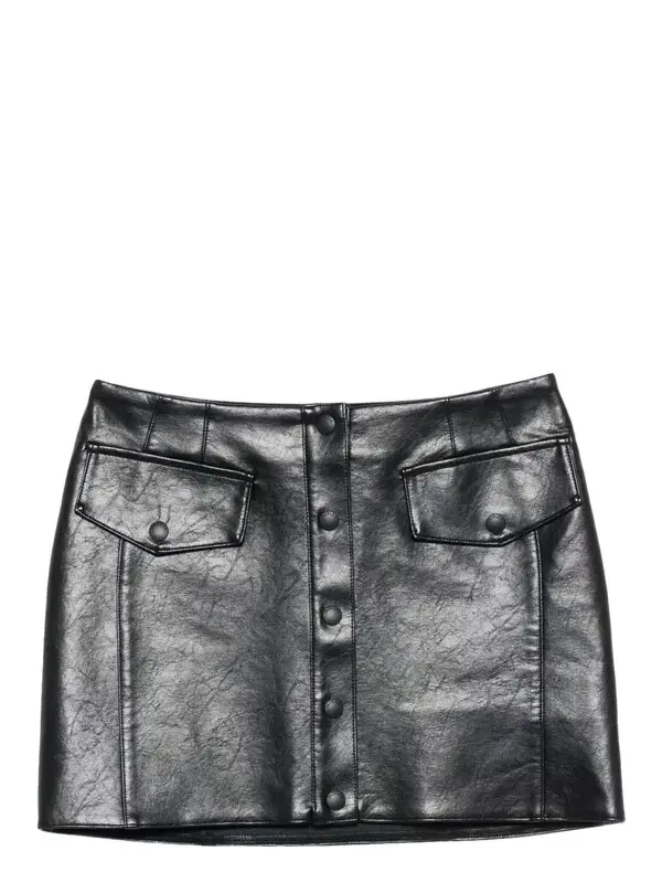 Patrizia Pepe Button-fastening Pocket Mini Skirt - Black