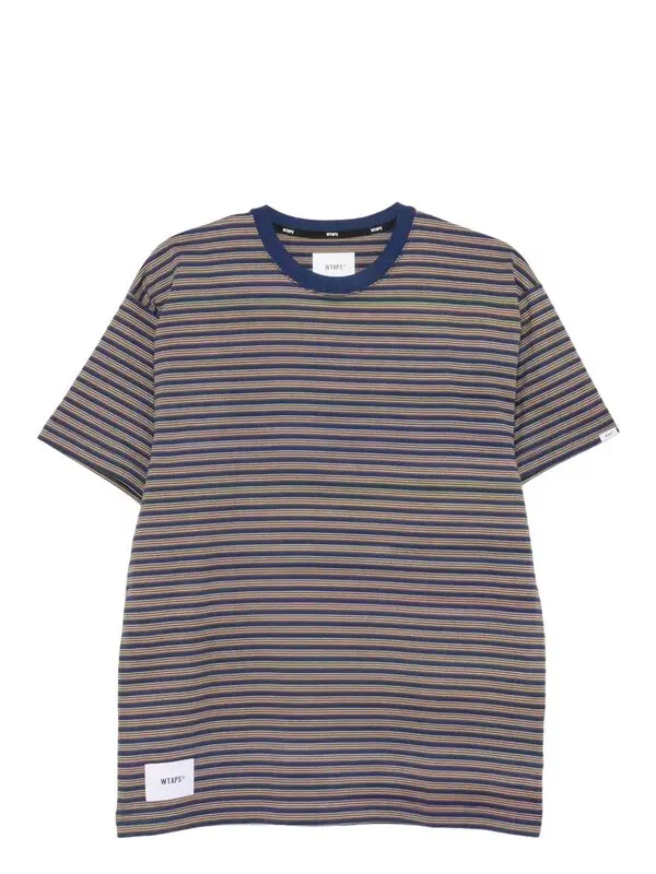 WTAPS Striped Short-sleeve T-shirt - Blue