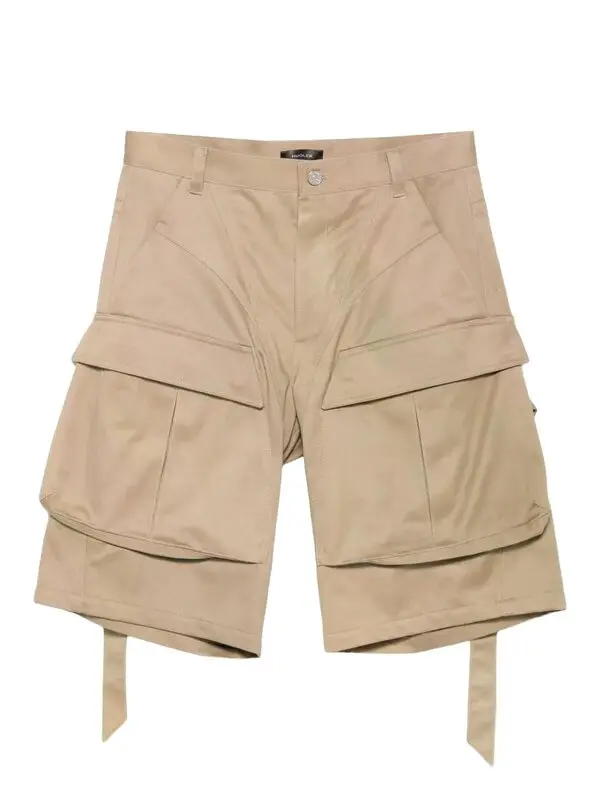 MUGLER Cotton Cargo Shorts - Neutrals