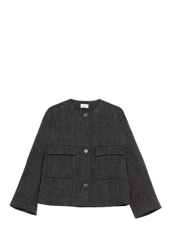 P.a.r.o.s.h Button-fastening Patch-pocket Jacket - Grey