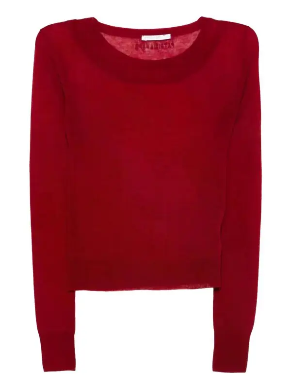Patrizia Pepe Boat-neck Wool Sweater - Red
