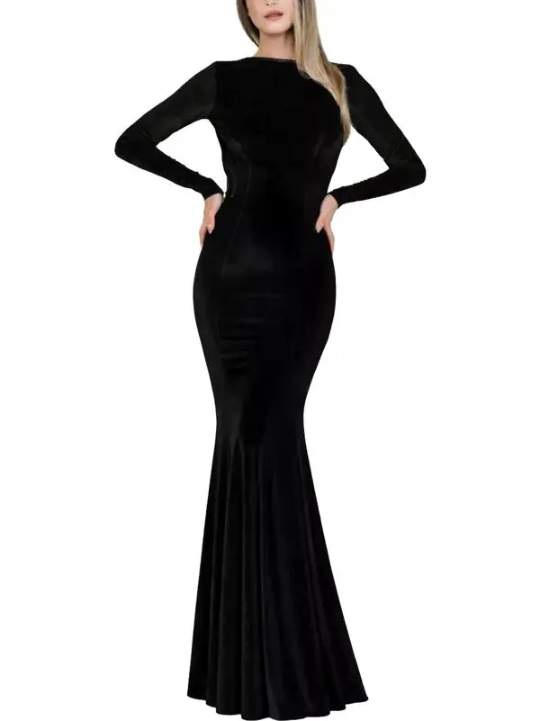 ROSERRY Melbourne Mock-neck Maxi Dress - Black