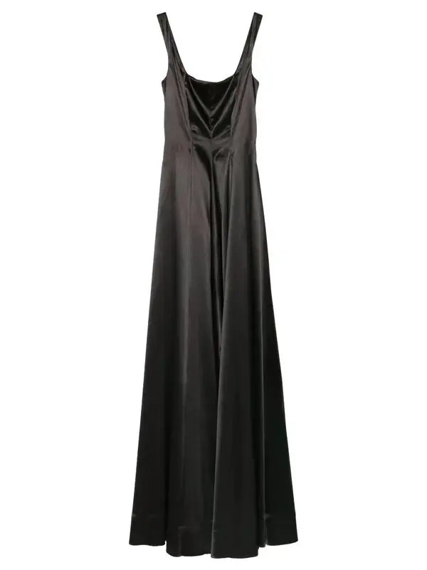 ROSERRY Square Neckline Maxi Dress - Black
