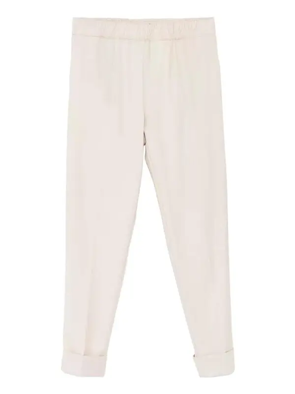 D.exterior Elastic-waistband Cuffed Trousers - Neutrals
