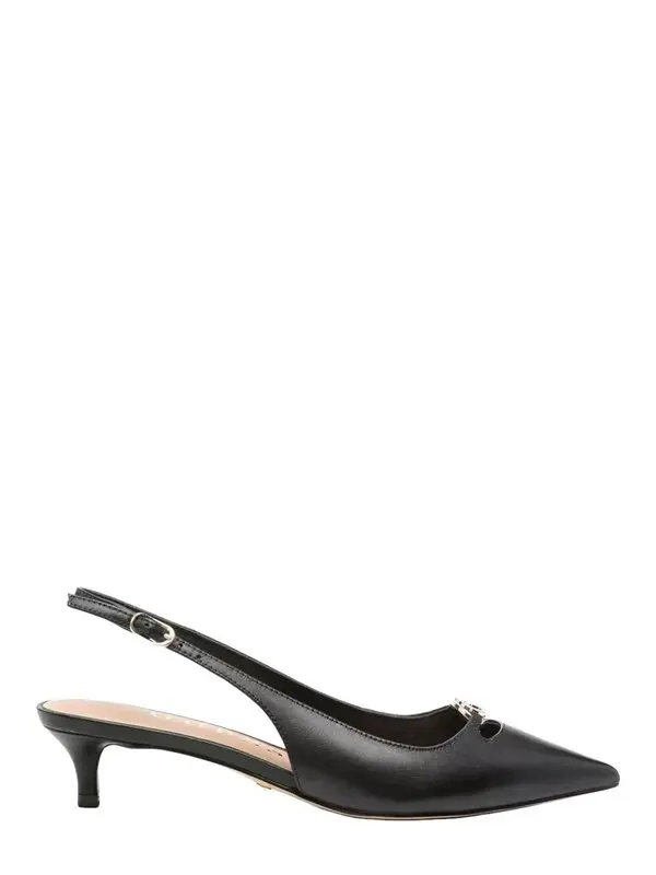 Guess 45mm Leather Slingback Pumps - Black