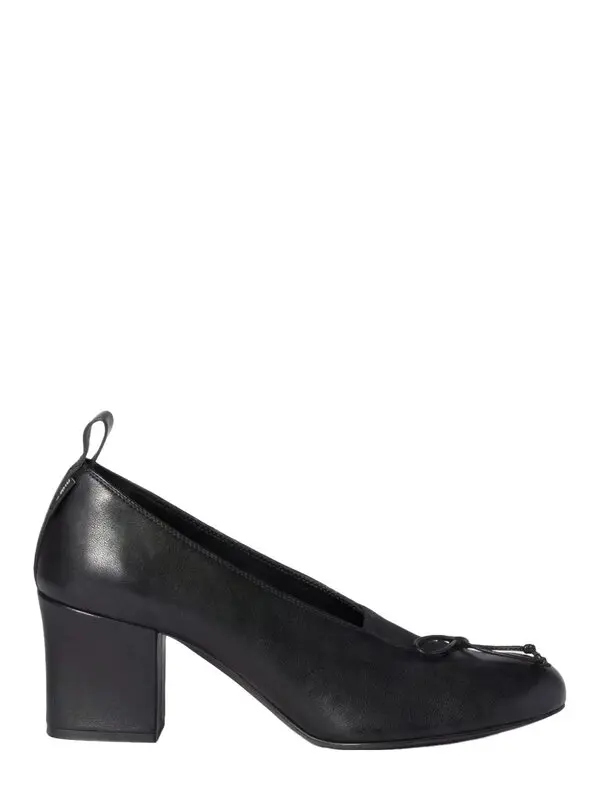 Miu Miu 65mm Bow-detail Block-heel Pumps - Black