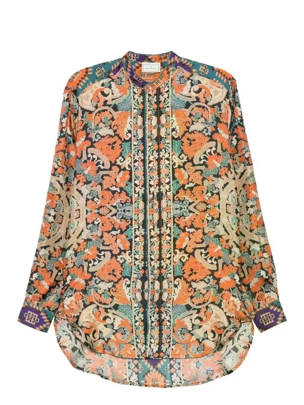 PIERRE-LOUIS MASCIA Paisley Print Shirt - Orange