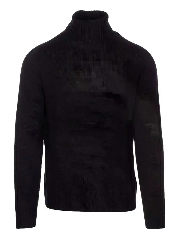 DONDUP High-neck Wool Sweater - Black
