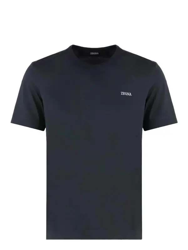 Zegna Crew-neck Cotton T-shirt - Black