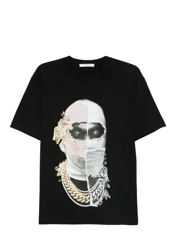 IH NOM UH NIT Mask-print T-shirt - Black