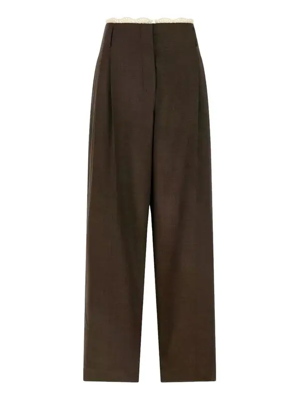 Magda Butrym Waistband-detail Trousers - Brown