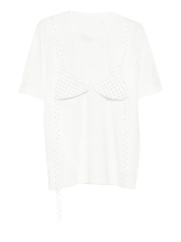 HAMZA Bra-overlayer T-shirt - White