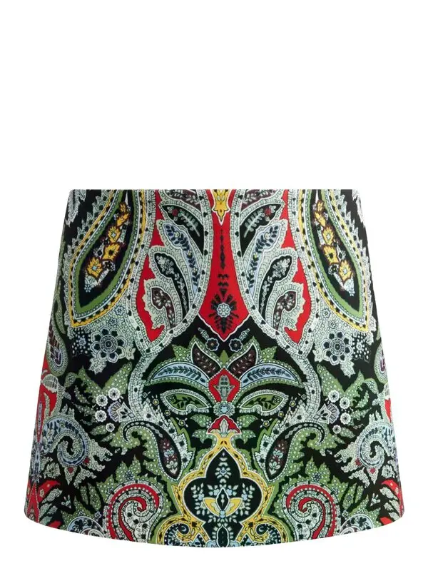Alice + Olivia Paisley High-rise Mini Skort - Green