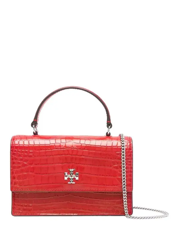 Tory Burch Mini Kira Embossed Handbag - Red