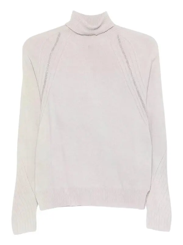 D.exterior Embellished Roll-neck Sweater - Neutrals