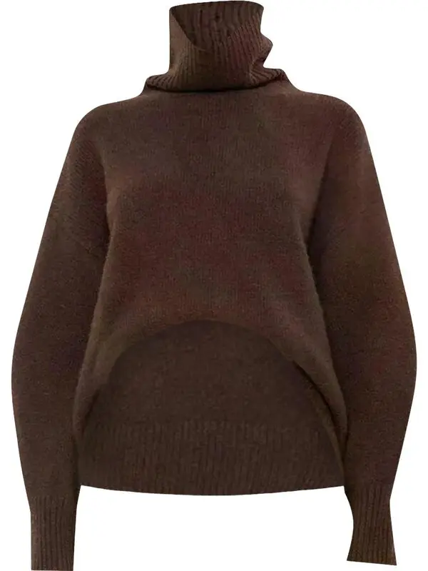 Arch4 Turtleneck Balloon-sleeve Sweater - Brown