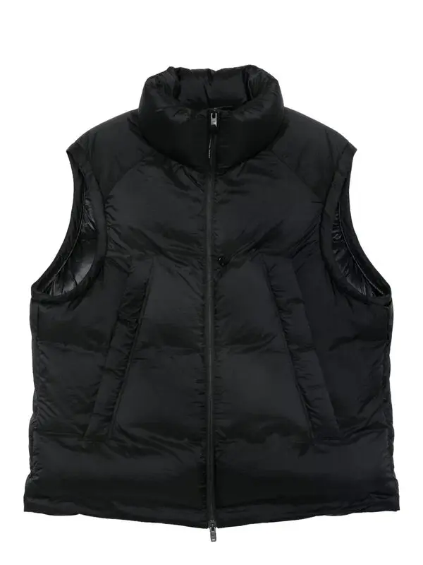 Y3 Quilted High-neck Vest - Black
