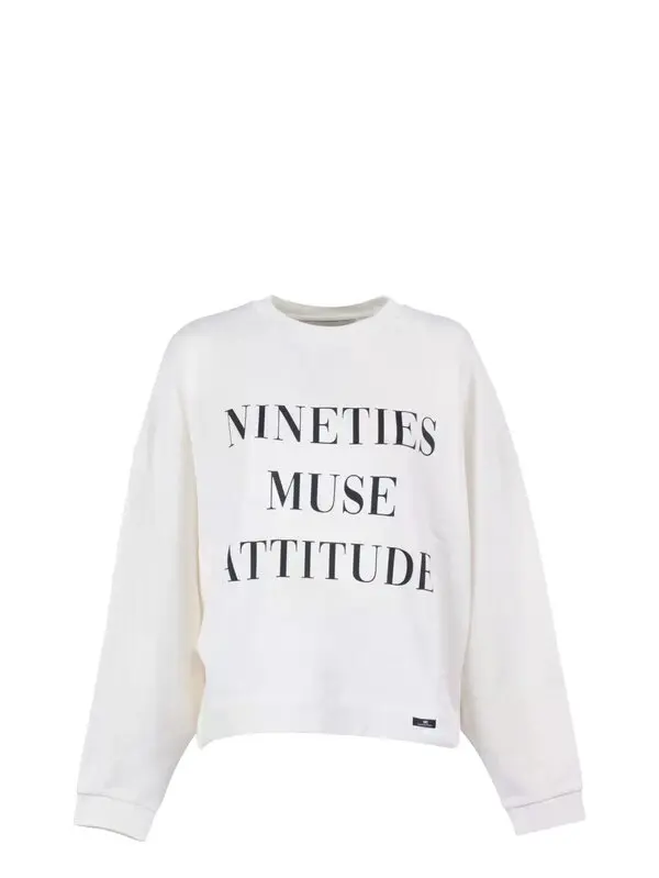 Elisabetta Franchi Cotton Sweatshirt - White