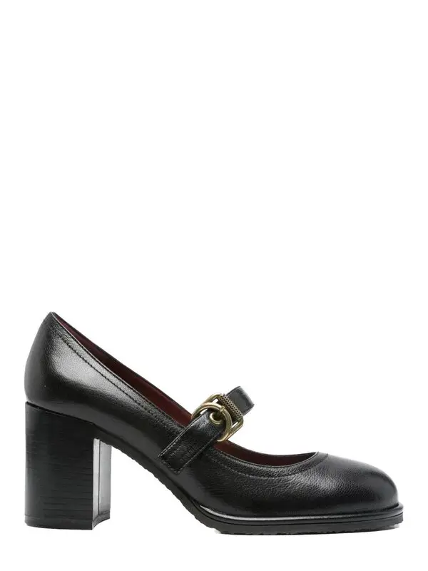 Roberto Festa 75mm Buckle-strap Block-heel Pumps - Black