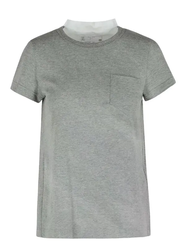 Sacai Cotton T-shirt - Grey