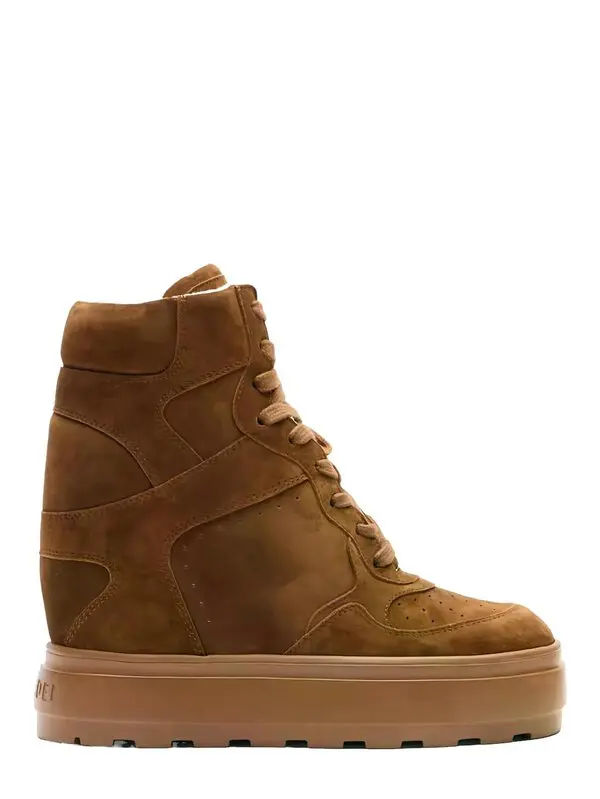 Casadei 80mm Wedge Heel Sneakers - Brown