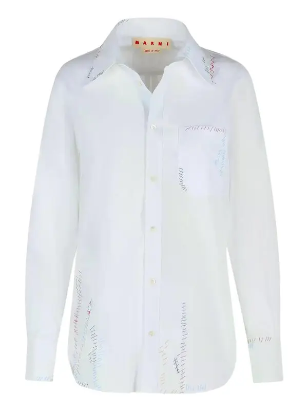 Marni Embroidered Shirt - White