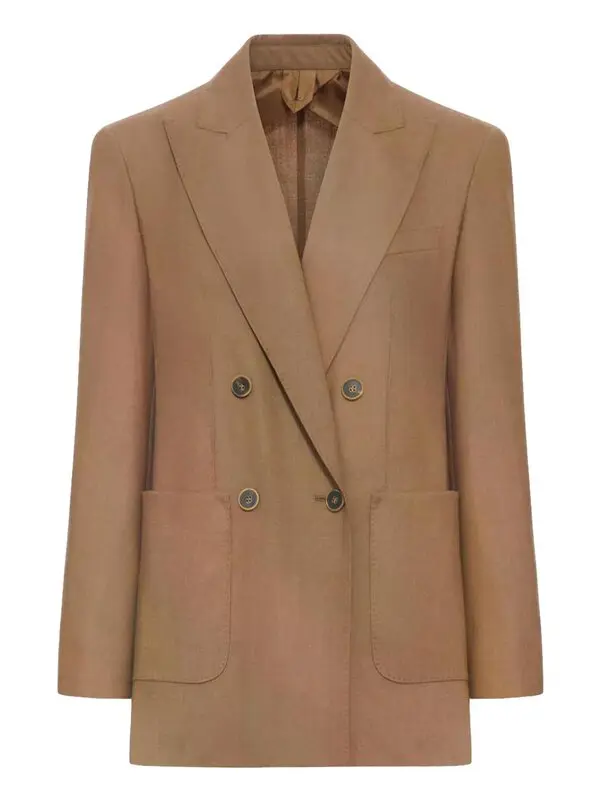 Max Mara Double-breasted Cashmere Jacket - Neutrals