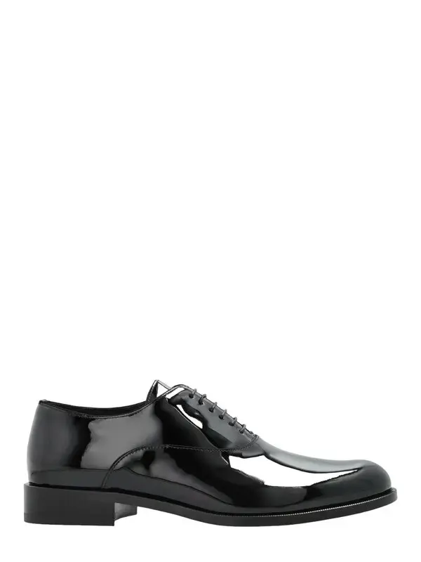 Giorgio Armani Patent-leather Lace-up Shoes - Black