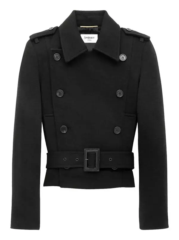Saint Laurent Officer's Double-breasted Jacket - Black