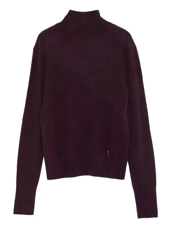Patrizia Pepe Turtleneck Cashmere Sweater - Purple