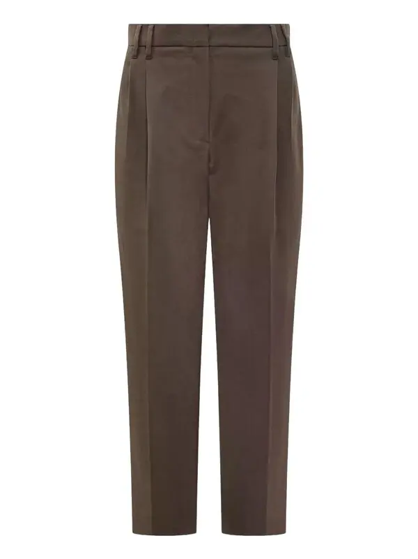 Brunello Cucinelli Pleated-front Trousers - Brown
