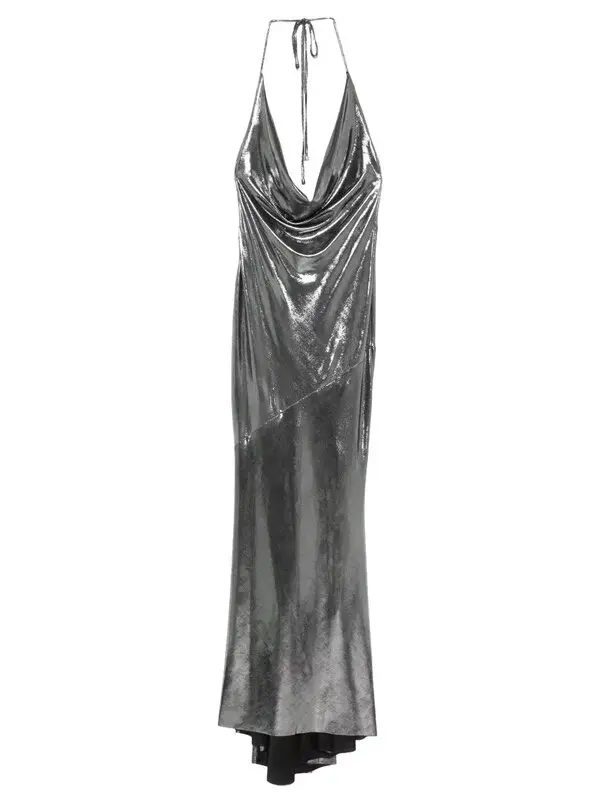 ROSERRY Ibiza Cowl-neck Maxi Dress - Silver