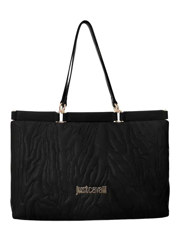 Just Cavalli Quilted Tote Bag - Black