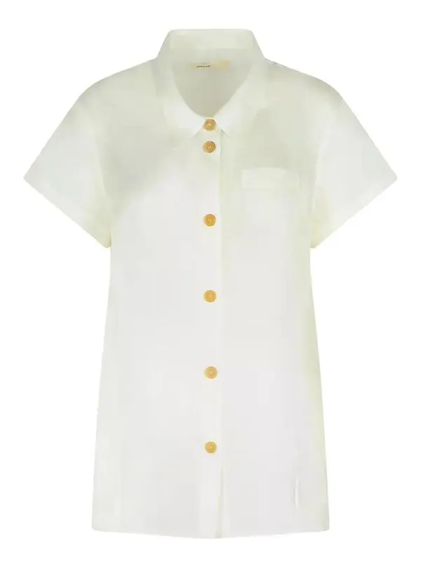 Khaite Keefe Pointed-collar Shirt - White