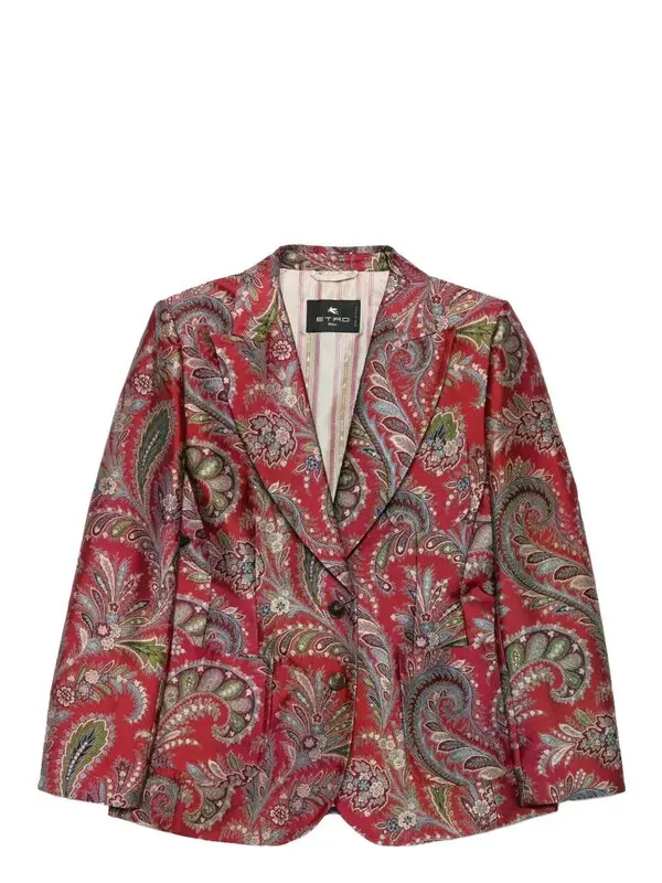 Etro Paisley-pattern Single-breasted Blazer - Red