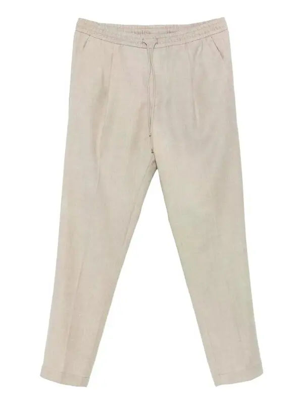 BRIGLIA 1949 Pleated Drawstring Trousers - Neutrals