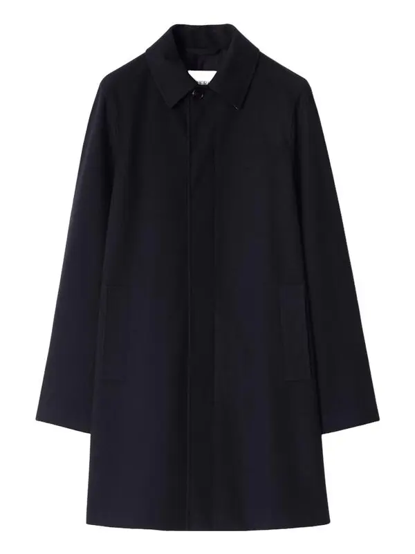 Burberry Mid-length Cashmere Car Coat - Navy