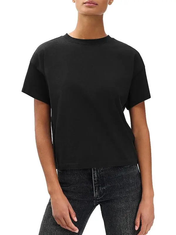 Rag & Bone Kelly Boxy Jersey Tee - Black