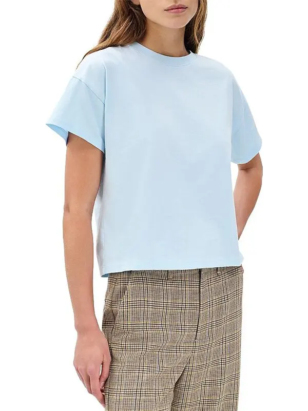 Rag & Bone Kelly Boxy Jersey Tee - Sky Blue