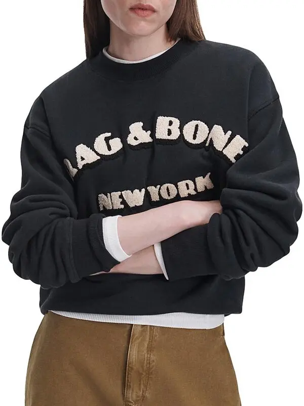 Rag & Bone Rbny Oversized Sweatshirt - Black